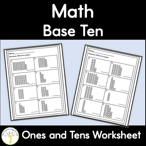 Place Value Tens Worksheet - The Teacher Support Hub