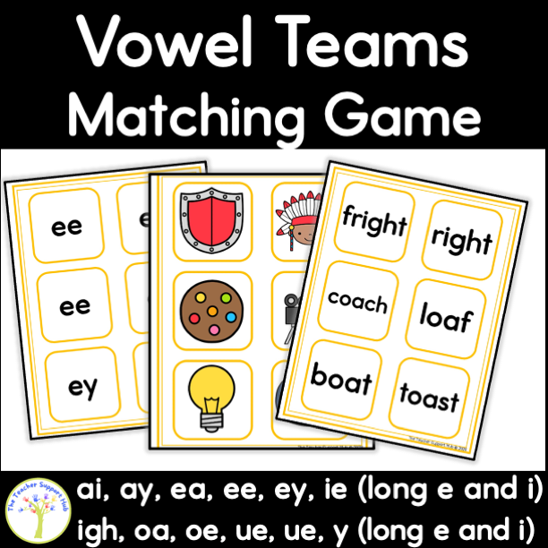 Vowel Teams Matching - The Teacher Support Hub